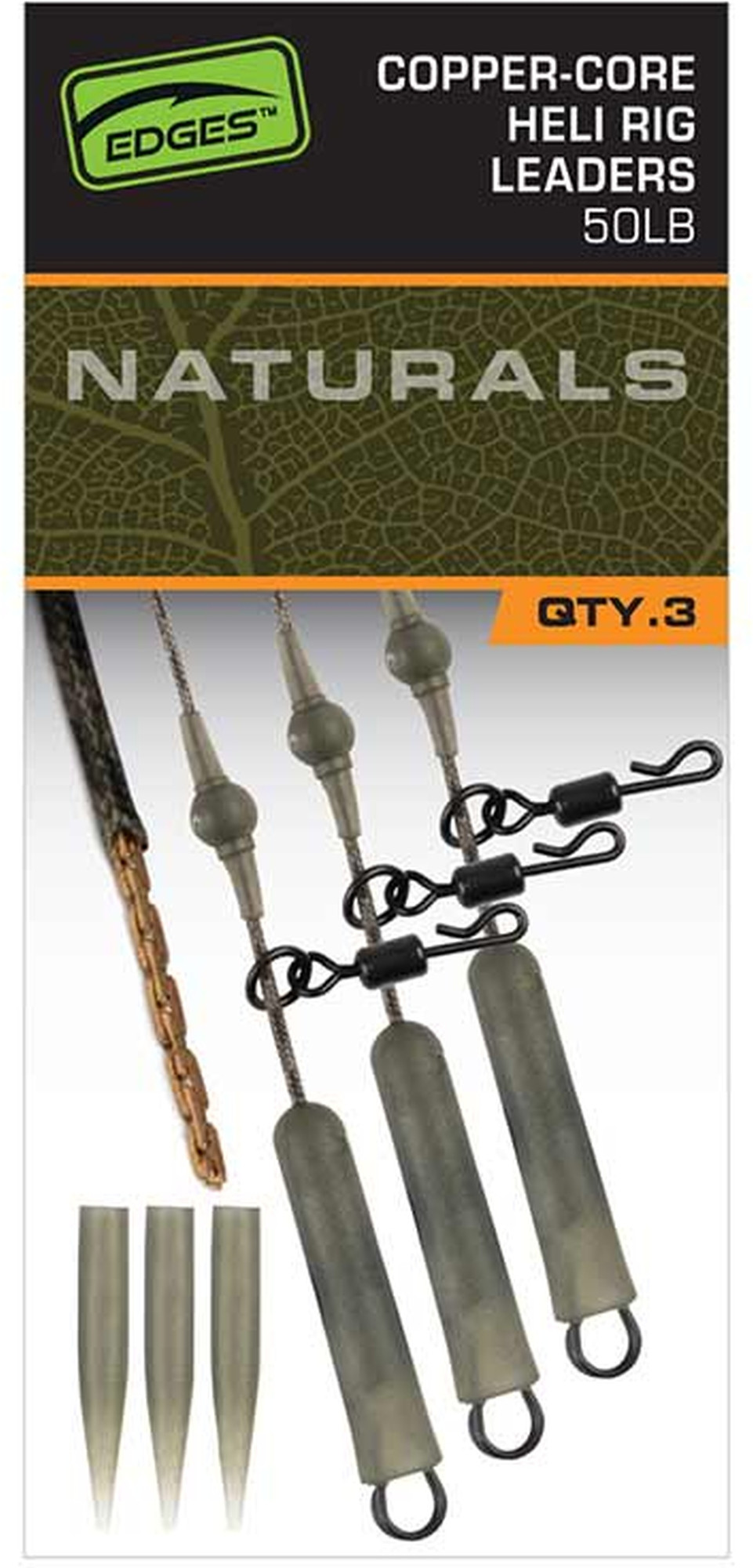 Zestaw końcowy FOX Carp Edges Naturals Copper-Core Heli Rig